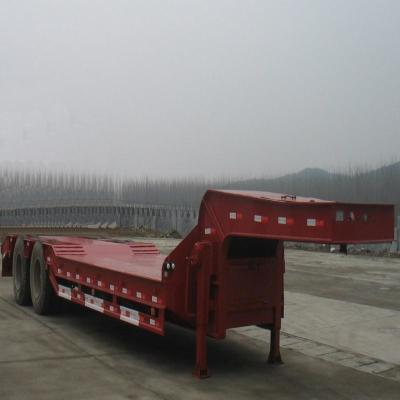 China 3 assen 50 ton 60 ton laaggelegen half-truck aanhangwagens voor het vervoer van zwaar materieel Te koop