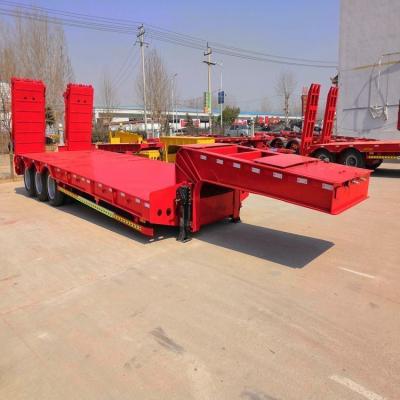 Cina Semi-remolchi in acciaio a letto piatto 20FT 40FT 3/4/5 assi a letto basso per il trasporto di container in vendita