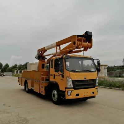 Cina Veicolo di lavoro aereo a braccio pieghevole con gabbia aerea per camion idraulico mobile di 23 m e 32 m in vendita