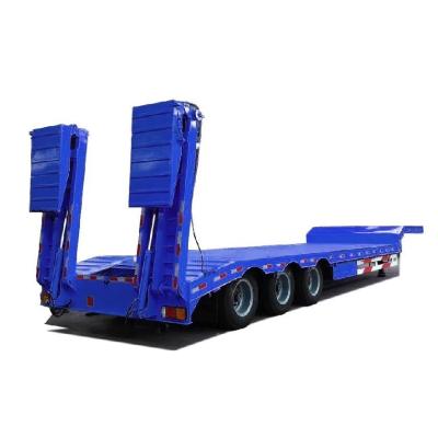 China 3-assige laagvlakke half-aanhangwagen voor containervervoer Te koop