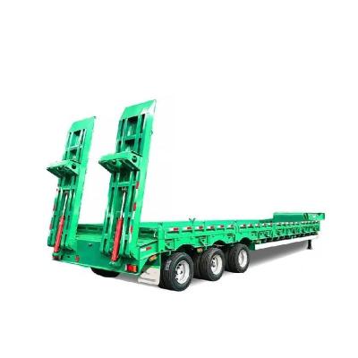 China 3-assige laagvlakke half-aanhangwagen voor containervervoer Te koop