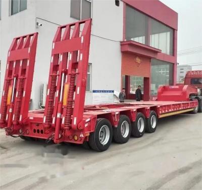 China Shang Dong zware machines lage platte aanhangwagen gemaakt in met mechanische ophanging op een Te koop