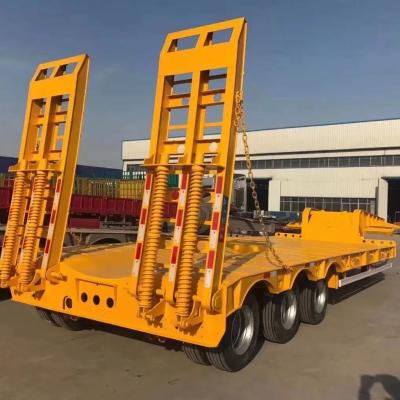 China Shang Dong zware machines lage platte aanhangwagen gemaakt in met mechanische ophanging op een Te koop