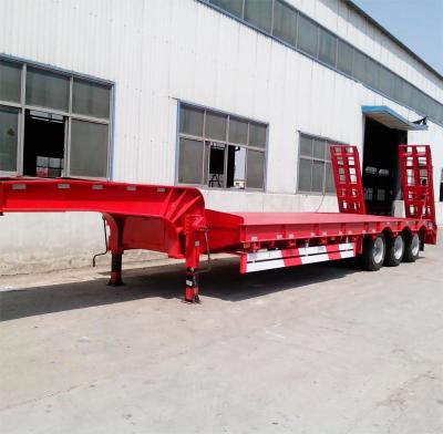 China Shang Dong zware machines lage platte aanhangwagen gemaakt in met mechanische ophanging op een Te koop