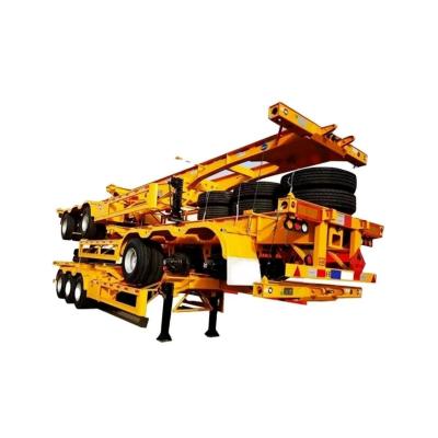 China Dual Line Braking System Immobilize Design Semi-Trailer for 20/40/45 FT Containers for sale