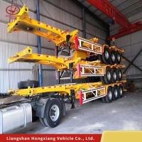 China Multi-link Type Semi Trailer Container Chassis Trailer with Dual Line Braking System for sale