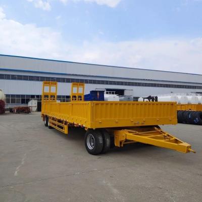 China 5.5 tons Light Duty 3-Axis Sidewall Multi-Function Tractor Hydraulic Ladder Semi-Trailer for sale