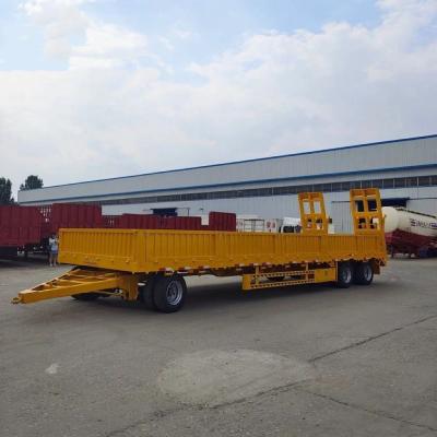 China 5.5 tons Light Duty 3-Axis Sidewall Multi-Function Tractor Hydraulic Ladder Semi-Trailer for sale