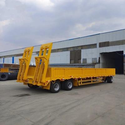 China 5.5 tons Light Duty 3-Axis Sidewall Multi-Function Tractor Hydraulic Ladder Semi-Trailer for sale