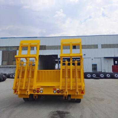 China 5.5 tons Light Duty 3-Axis Sidewall Multi-Function Tractor Hydraulic Ladder Semi-Trailer for sale