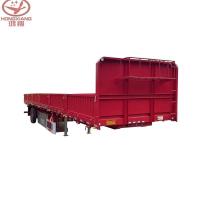 China Customization 3 Axle Flatbed Trailer with Long Side Wall/Sidewall Cargo Semi Trailer for sale