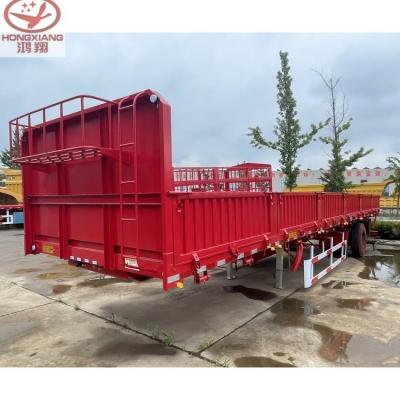 Cina 50 tonnellate 60 80t Parete laterale del sipario Semi-camion Beef Cattle Fence Cargo Trailer 3 4axles 40FT in vendita