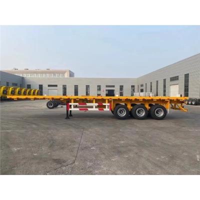 China Medium Duty Grade 3 Axles 40FT Skeleton Container Semi Trailer with Customized Colour for sale