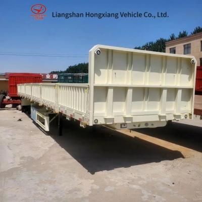 China 3axles 4axles 40-80tons Side Wall Semi Trailer with 12 Twist Lock Drop Side Trailer for sale