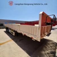 China Not Self-dumping Side Wall Trailer 3 Axle Semi Trailer with Side Board Flatbed for sale