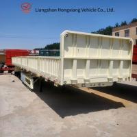 China Not Self-dumping Side Wall Trailer 3 Axle Semi Trailer with Side Board Flatbed for sale