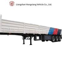 China Not Self-dumping Side Wall Trailer 3 Axle Semi Trailer with Side Board Flatbed for sale