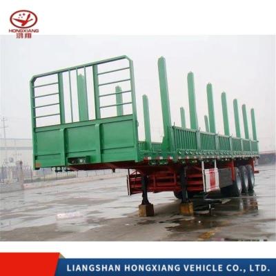 China 2/3 as 20/40 FT platbed trailer aangepast kleur skelet chassis dek half-trailer Te koop