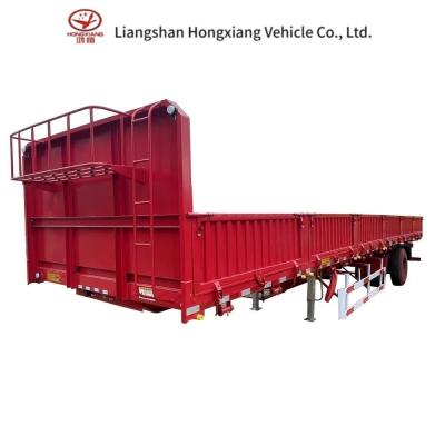 China Cargo Truck Trailer Semi Box Fence Trailer 2 Axle Number 1 Year After-sales Service for sale