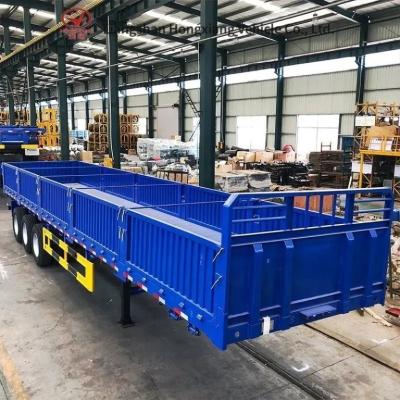 China Cargo Truck Trailer Semi Box Fence Trailer 2 Axle Number 1 Year After-sales Service for sale