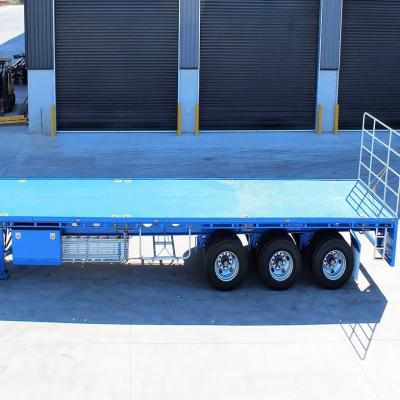 China EHL9400TPB 40FT Flatbed Semi Trailer 2 3 Axle Container Semi-Trailer Tire Number 8.12.16 for sale