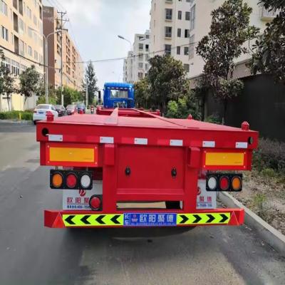 China Lichte vrachtwagen type 2/3 Assen 20-40-45FT Luchtophanging Slider Skelet Container Chassis Semi-trailer Te koop