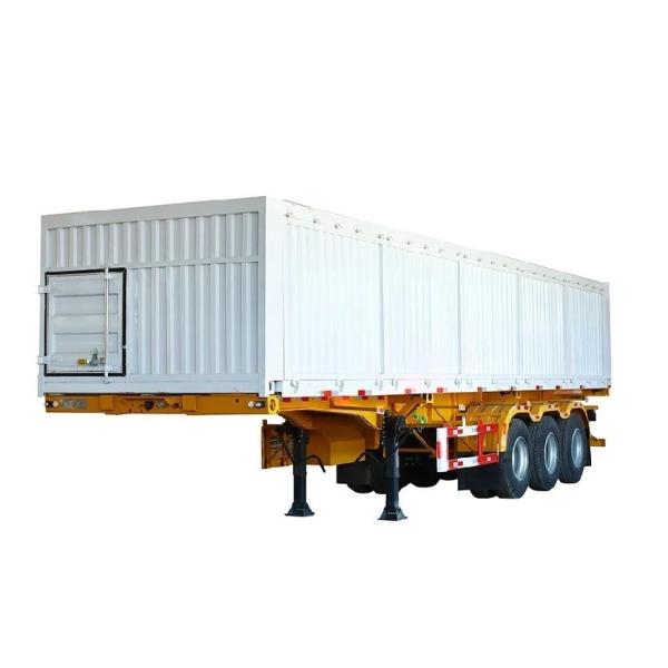 Quality 12 Meters Steel Box-Type 3-Axis Container Transport Semi-Trailer with Spinner for sale