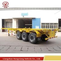 Quality 40 FT 3 Axles Flatbed Skeleton Semi Truck Trailer Semi-Remorque with 5.5 Tons Capacity for sale