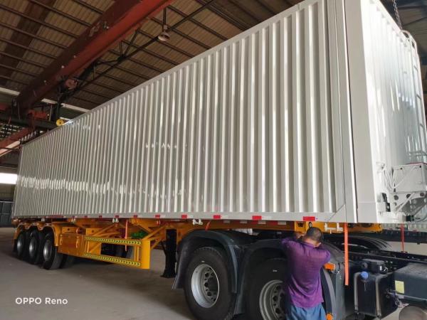 Quality Camionette Light Spread Wing Open Steel Semi-Trailer Flying Wing Transport for sale