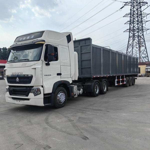 Quality 3/4 Axle Number Box Truck Half-Box Trailer with Cross Arm Type Suspension System for sale