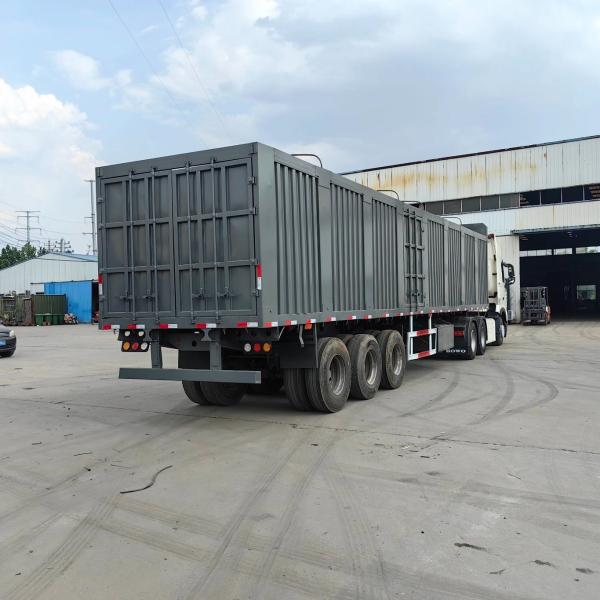 Quality 3/4 Axle Number Box Truck Half-Box Trailer with Cross Arm Type Suspension System for sale