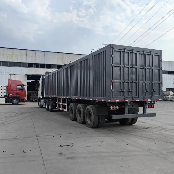 Quality 3/4 Axle Number Box Truck Half-Box Trailer with Cross Arm Type Suspension System for sale