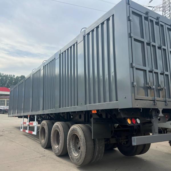 Quality 3/4 Axle Number Box Truck Half-Box Trailer with Cross Arm Type Suspension System for sale