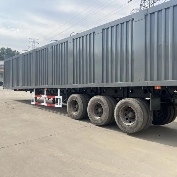 Quality 3/4 Axle Number Box Truck Half-Box Trailer with Cross Arm Type Suspension System for sale