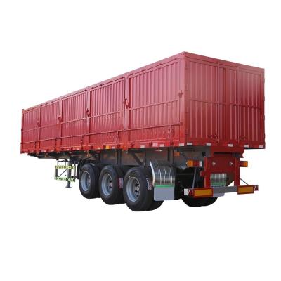 China 3-Axis 60-100 Tons Closed Semi-Trailer for ABS Anti-lock Braking System and Tread 1820mm for sale