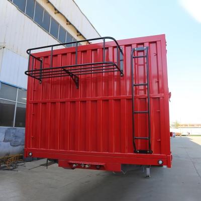 China 3-Axis 60-100 Tons Closed Semi-Trailer for ABS Anti-lock Braking System and Tread 1820mm for sale