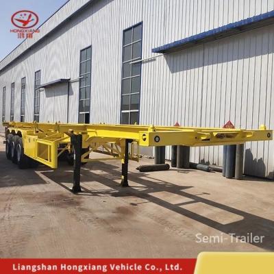 China Container 40/45FT Skeleton Skel Semi Trailer with 8/12/16 Tire Number and 5.5 tons for sale