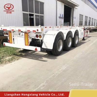 China 3 Axle Extendable Detachable Container Skeleton Semi Trailer Tread 1820mm Extendable for sale