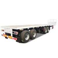 Quality 8.12.16 Tire 3/4 Axle 60 Ton Container Transport Flat Deck Truck Trailer Semi-Trailer for sale