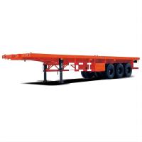Quality 3 Axle Flatbed Trailer for 20 Feet 40 Feet Container Semi Trailer and Customization for sale