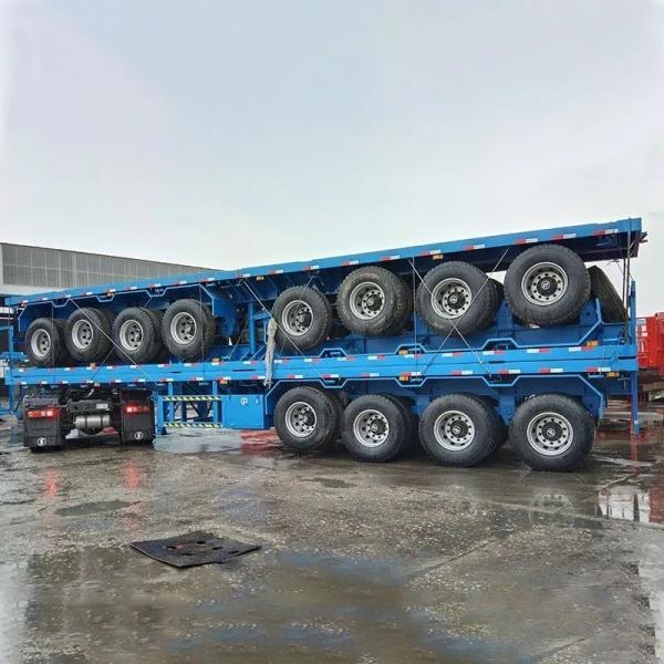 Quality 3 Axle 20 FT 40 FT Marine Container Flatbed Trailer Semi-Trailer with Customizat for sale