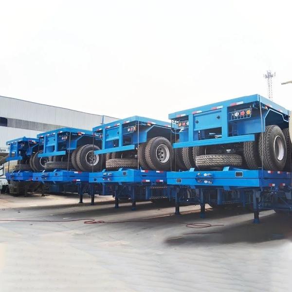 Quality 3 Axle 20 FT 40 FT Marine Container Flatbed Trailer Semi-Trailer with Customizat for sale