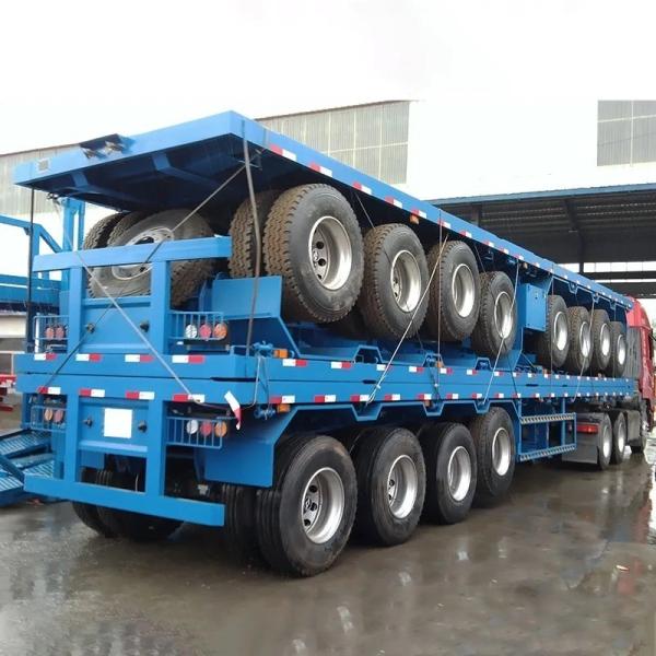 Quality 3 Axle 20 FT 40 FT Marine Container Flatbed Trailer Semi-Trailer with Customizat for sale