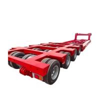 China ABS Anti-lock Braking System 20FT 40FT Double Flatbed Container Trailer Flat Bed Trailer for sale