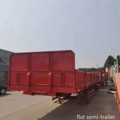 China ABS anti-vergrendelingssysteem 13m Flatbed Truck Heavy Duty 3 axles 40FT Semi-trailer Te koop