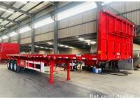 China 50 Tons Flat Deck Trailer 20FT 40FT 45FT 53 Foot Container Chassis Flatbed Semi Trailer for sale