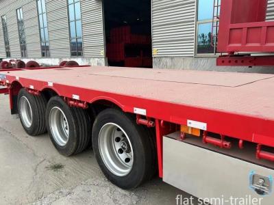 Cina 3 assi 20FT 40FT rimorchio telaio letto piatto rimorchio letto piatto per il trasporto a lunga distanza in vendita