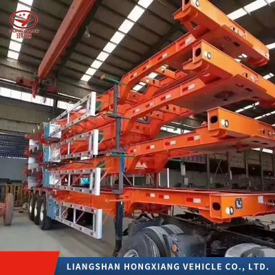 China Flatbed Shipping Container Semi-Trailer 5.5 Tons Capacity for Trailers Manufacture for sale