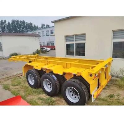 China Exceptional Service Container Carrier Chassis Skeleton Semi Trailer with 1820mm Tread for sale