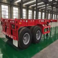 China Customization 3 Axle Container Skeleton Semi Trailer with Dual Line Braking System for sale